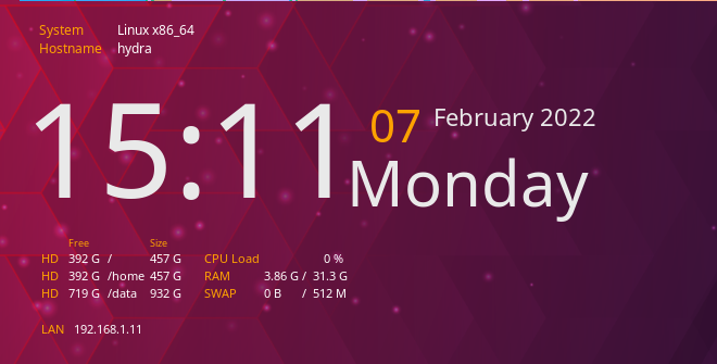 Conky System Monitor - Start With Linux